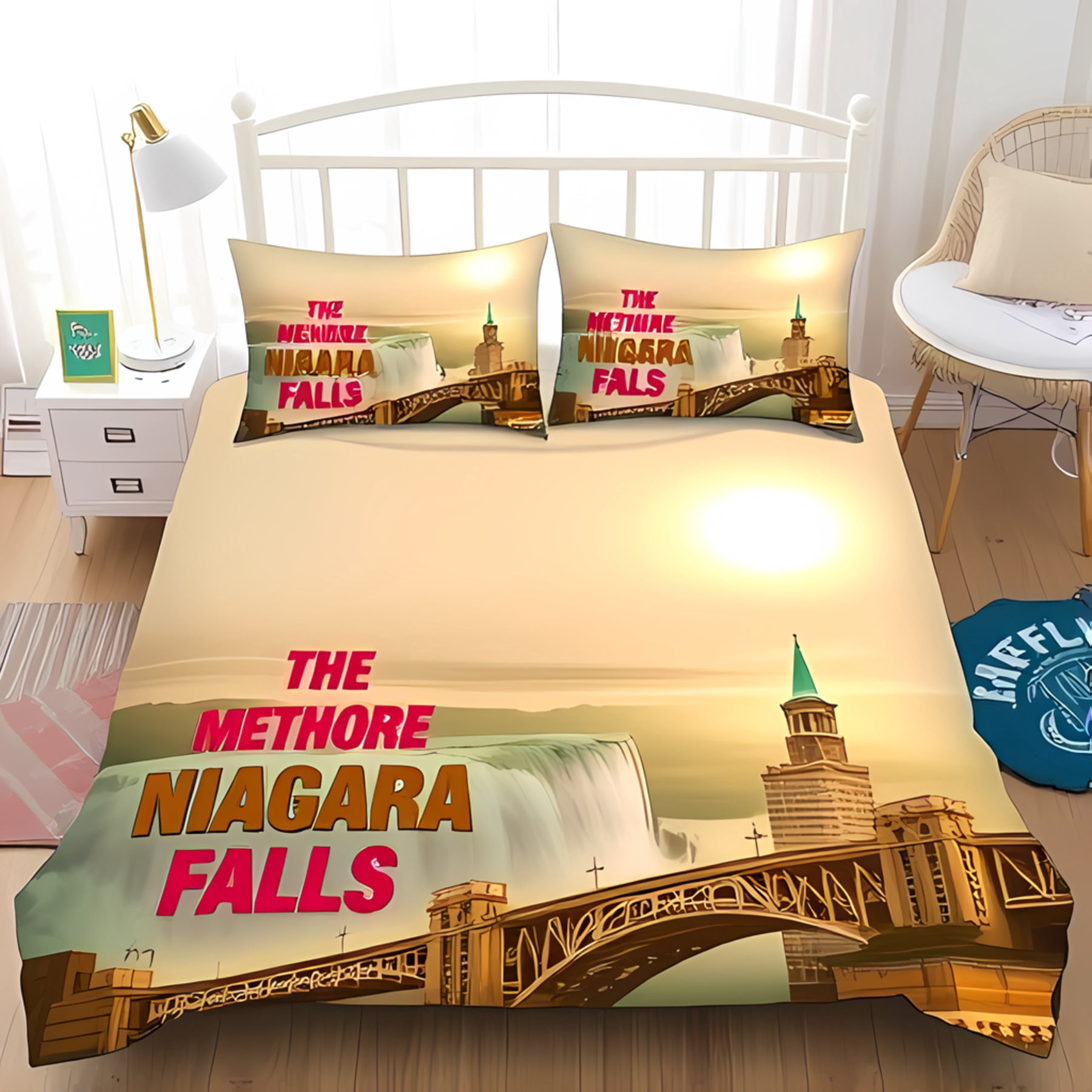 3-Piece Duvet Cover Set Featuring Stunning Niagara Falls Design ...