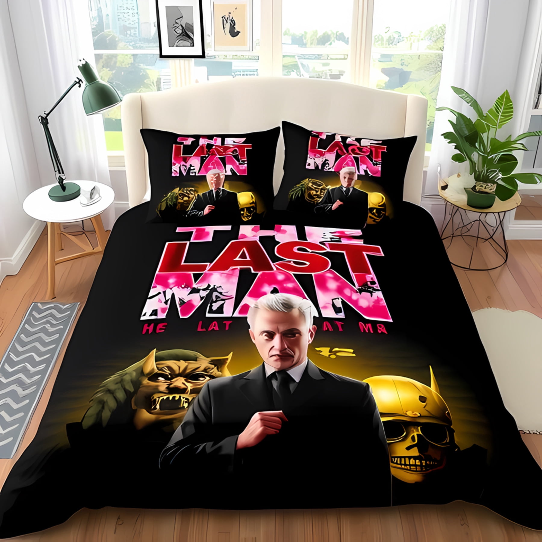 3-Piece Duvet Cover Set Inspired by 'The Last Man' - Bold Graphic ...