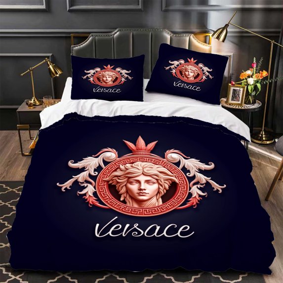 3-Piece Duvet Cover Set - Luxurious Bedding with Iconic Crown Design ...