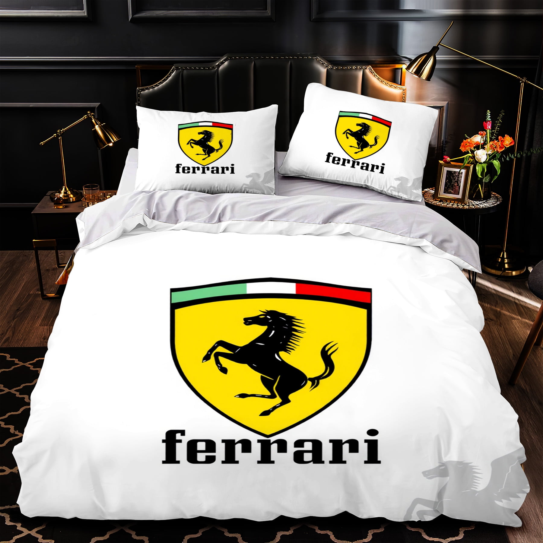 3-Piece Duvet Cover Set - Luxurious White Bedding with Elegant Design ...