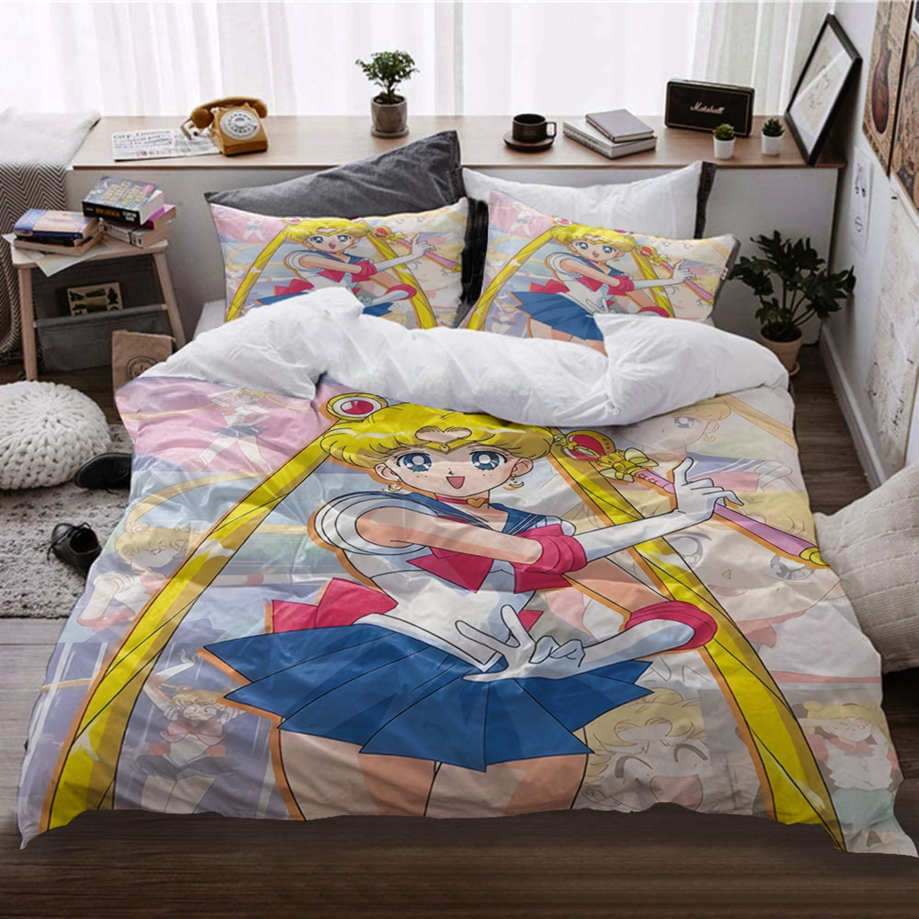 3-Piece Duvet Cover Set - Vibrant Bedding with Iconic Characters Soft ...