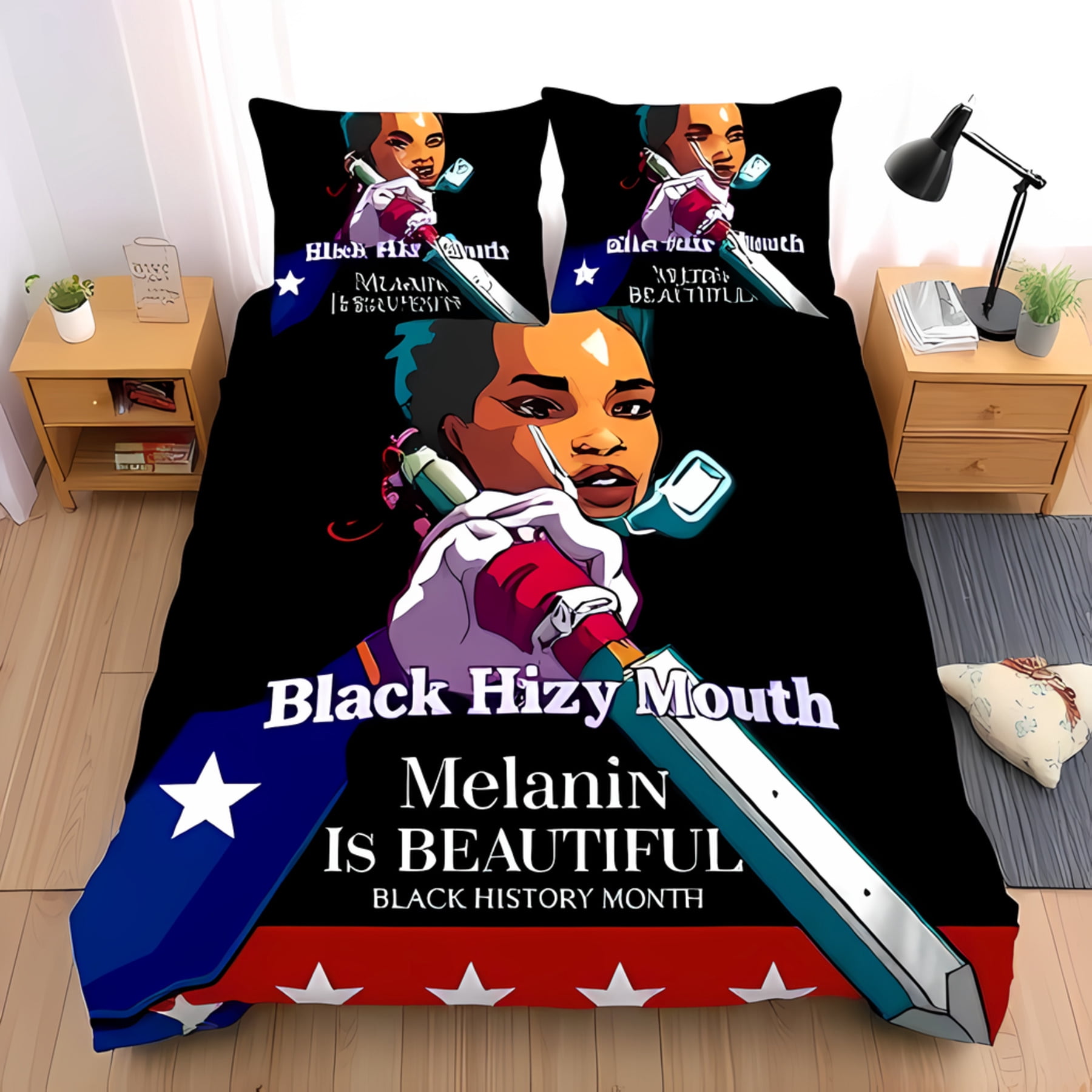 3-Piece Duvet Cover Set - Vibrant Black History Month Design Featuring ...