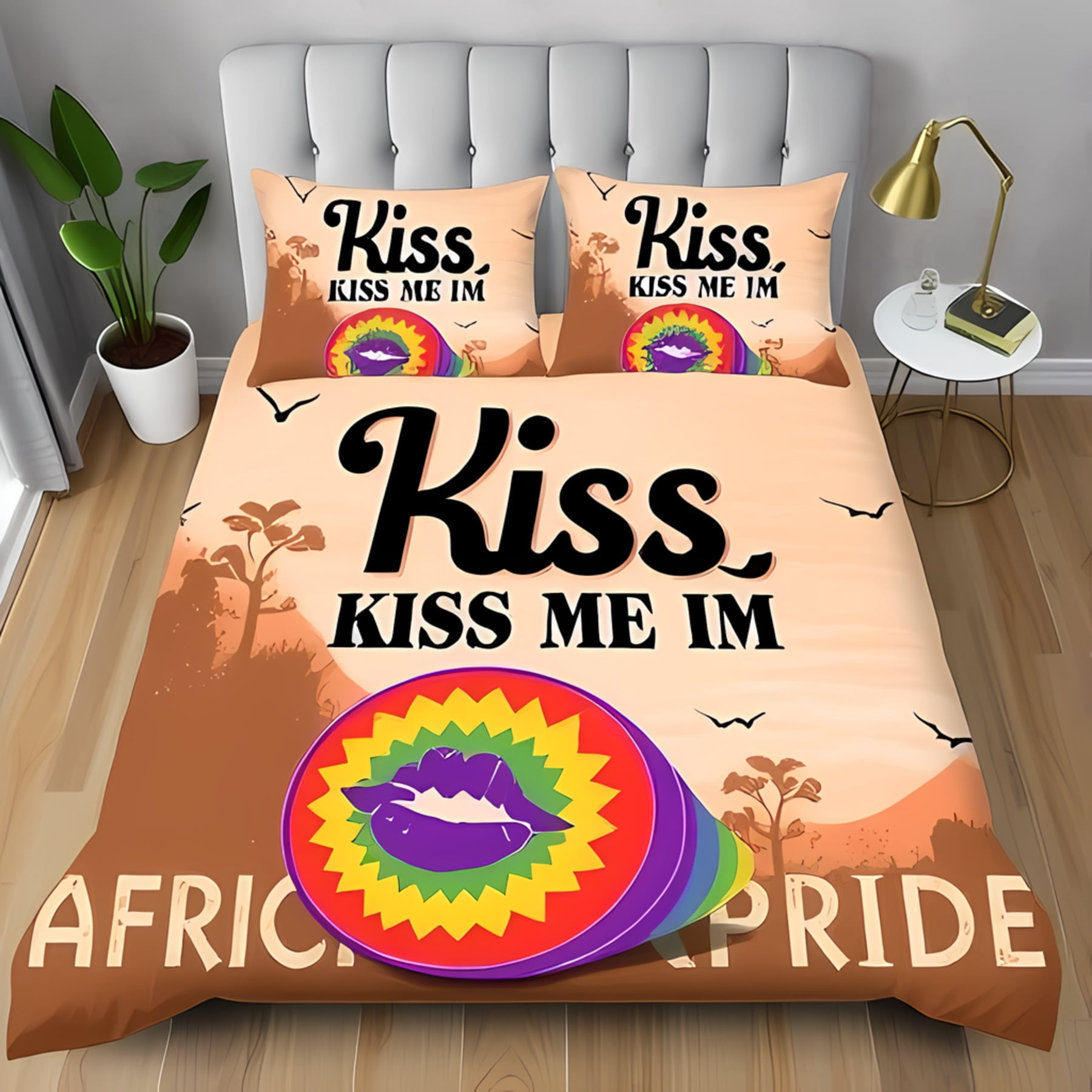 3-Piece Duvet Cover Set - Vibrant Love & Pride Design with Bold Text ...
