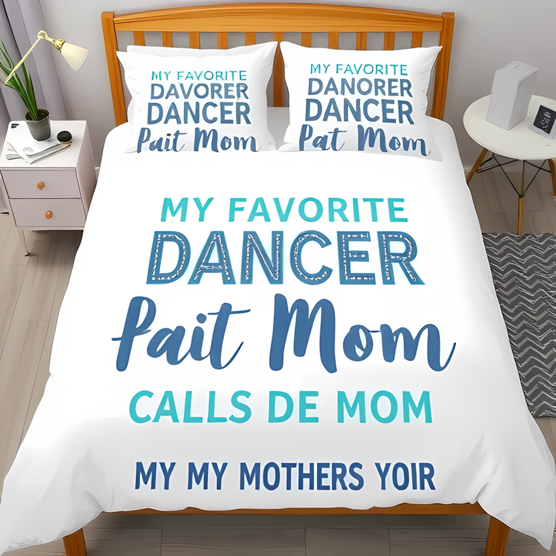 3-Piece Duvet Cover Set for Dancers - Cozy Bedding with " MY FAVORITE ...