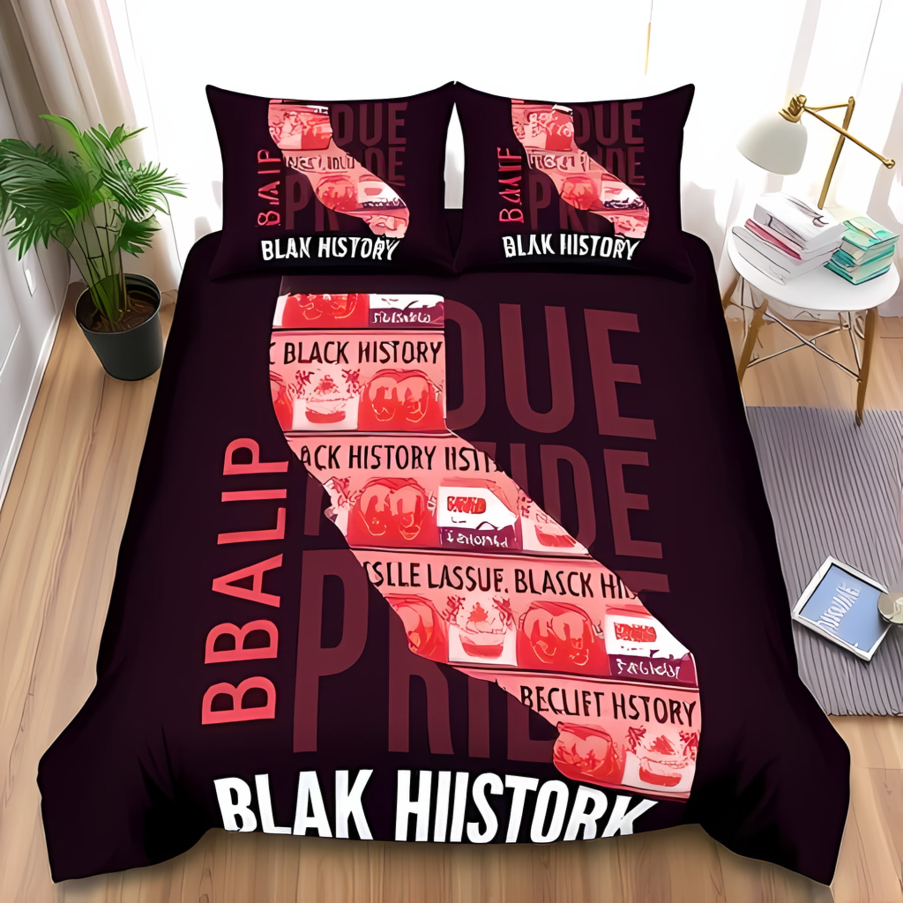 3-Piece Duvet Cover Set with Bold Graphics Celebrating Black History ...
