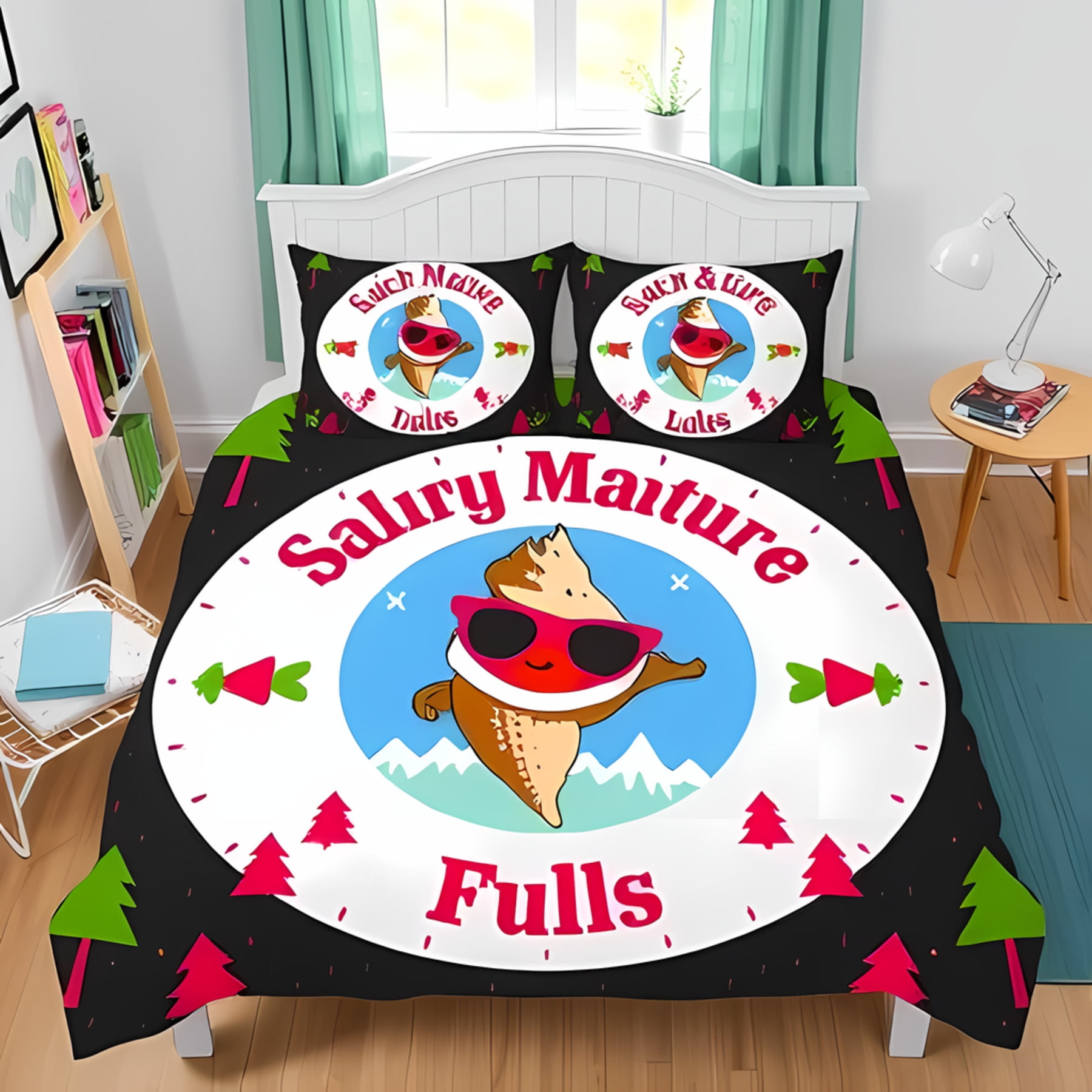 3-Piece Duvet Cover Set with Cartoon Snail Design - 'Salty Maude ...
