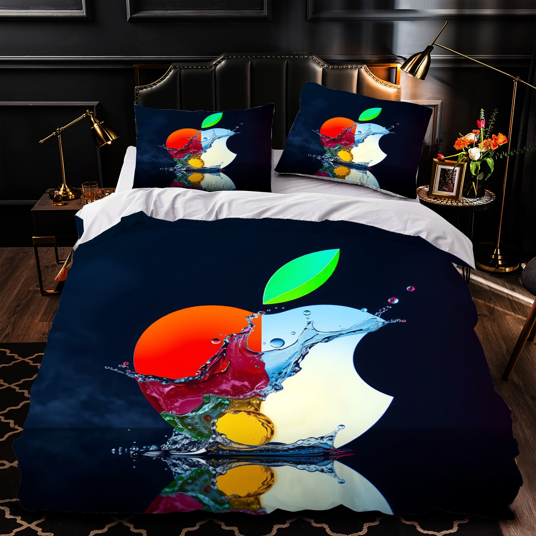 3-Piece Duvet Cover Set with Colorful Design Vibrant Bedding for Modern ...