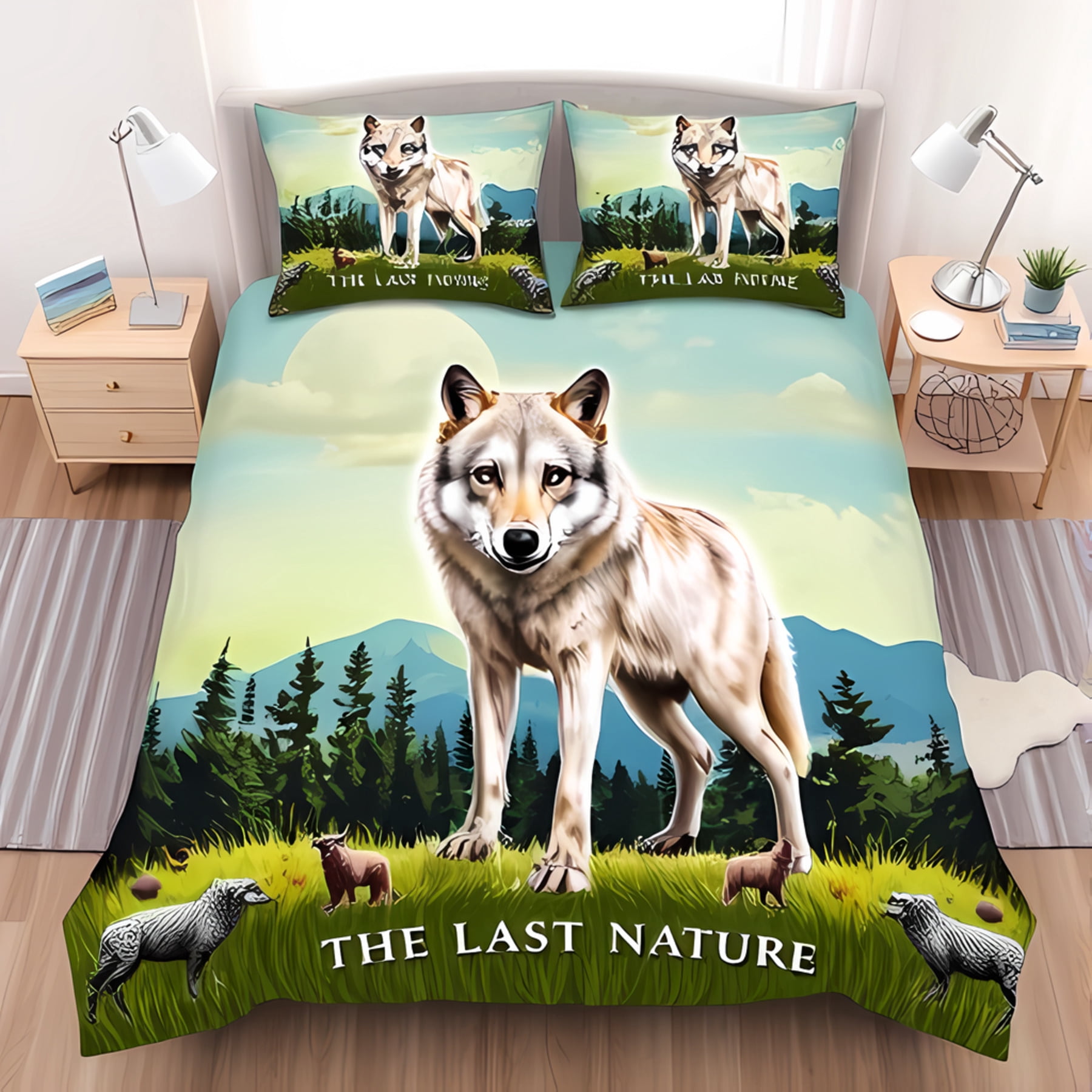 3-Piece Duvet Cover Set with Design Nature Inspired Bedding Featuring ...