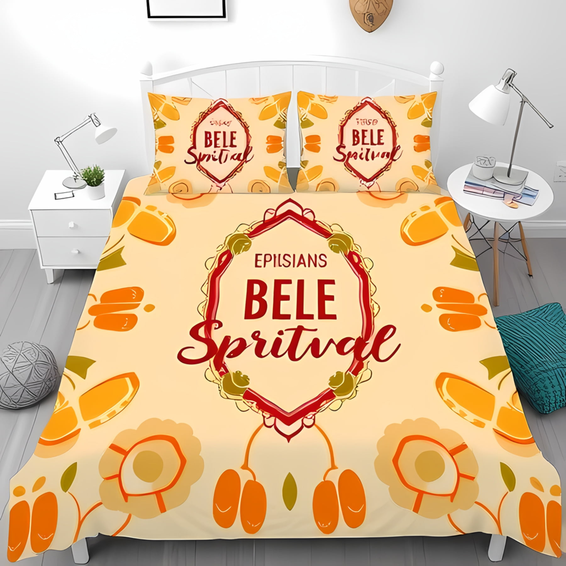 3-Piece Duvet Cover Set with Inspirational 'Ephesians BELE Spiritual ...