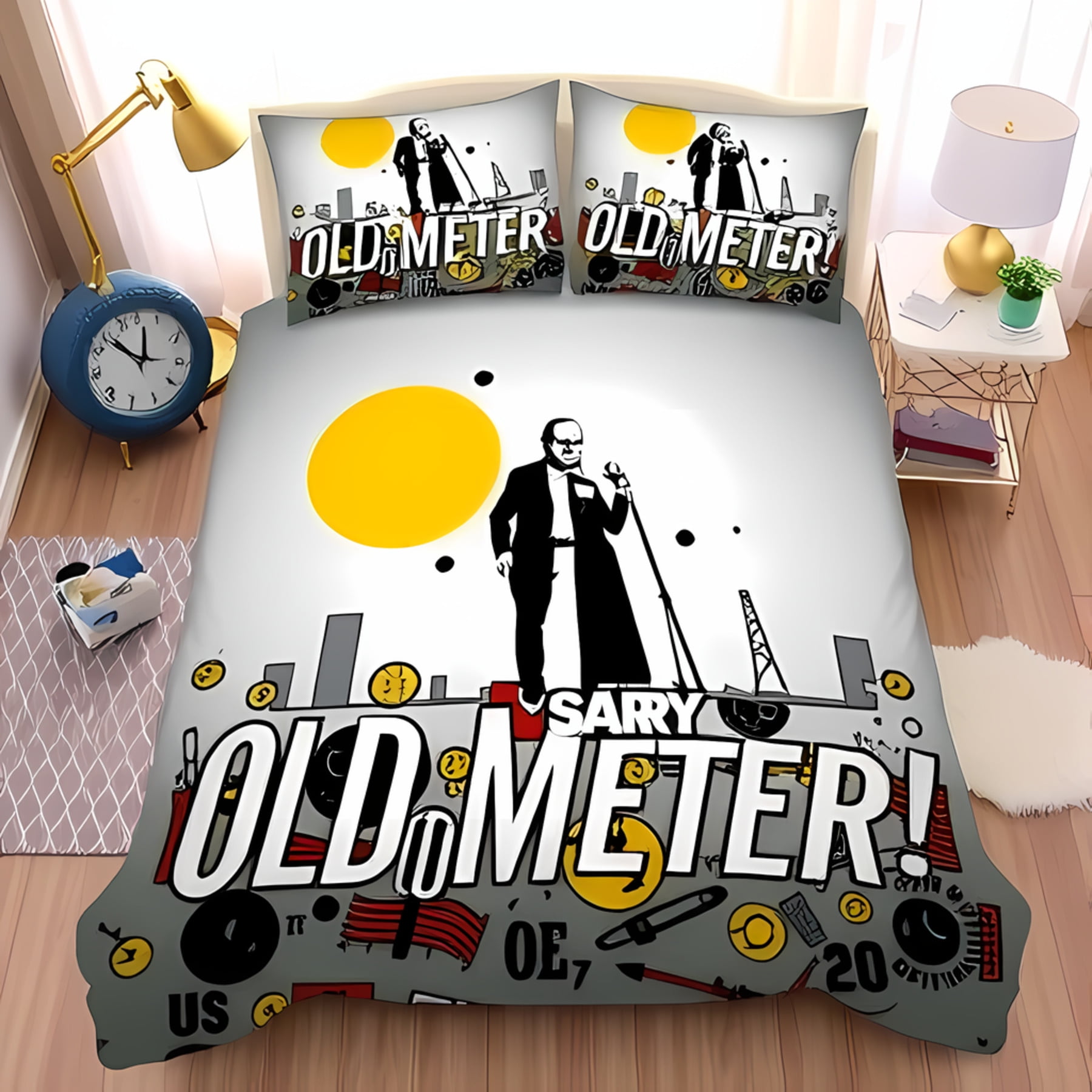 3-Piece Duvet Cover Set with Urban Design - Man City " SARY OLD METER ...