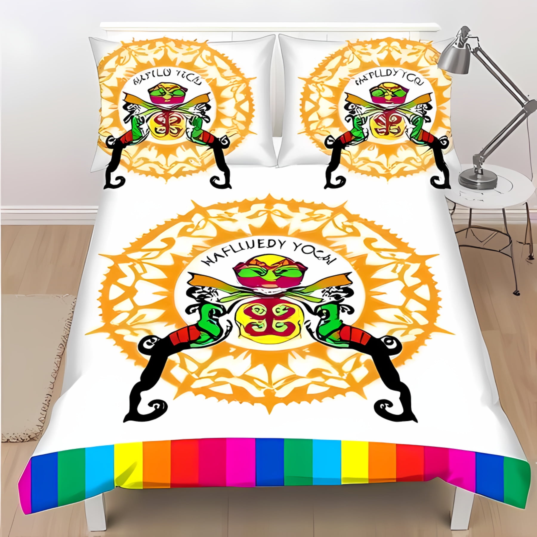 3-Piece Duvet Cover Set with Vibrant Design & Whimsical Cartoon ...