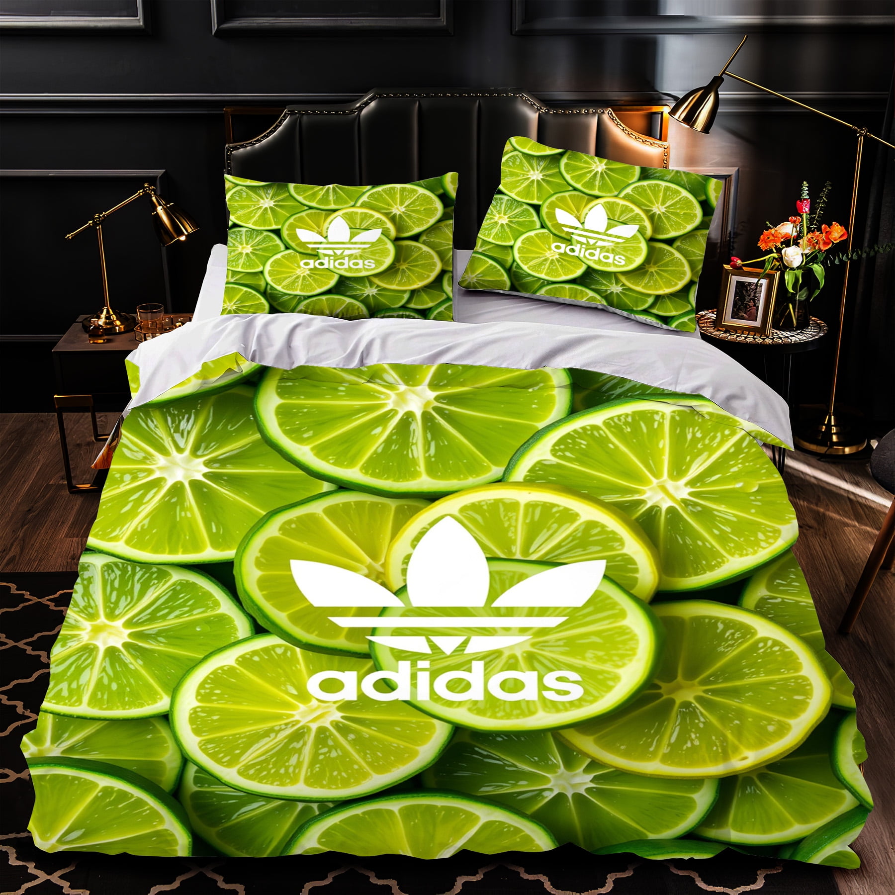 3-Piece Duvet Cover Set with Vibrant Pattern White Bedding Perfect for ...