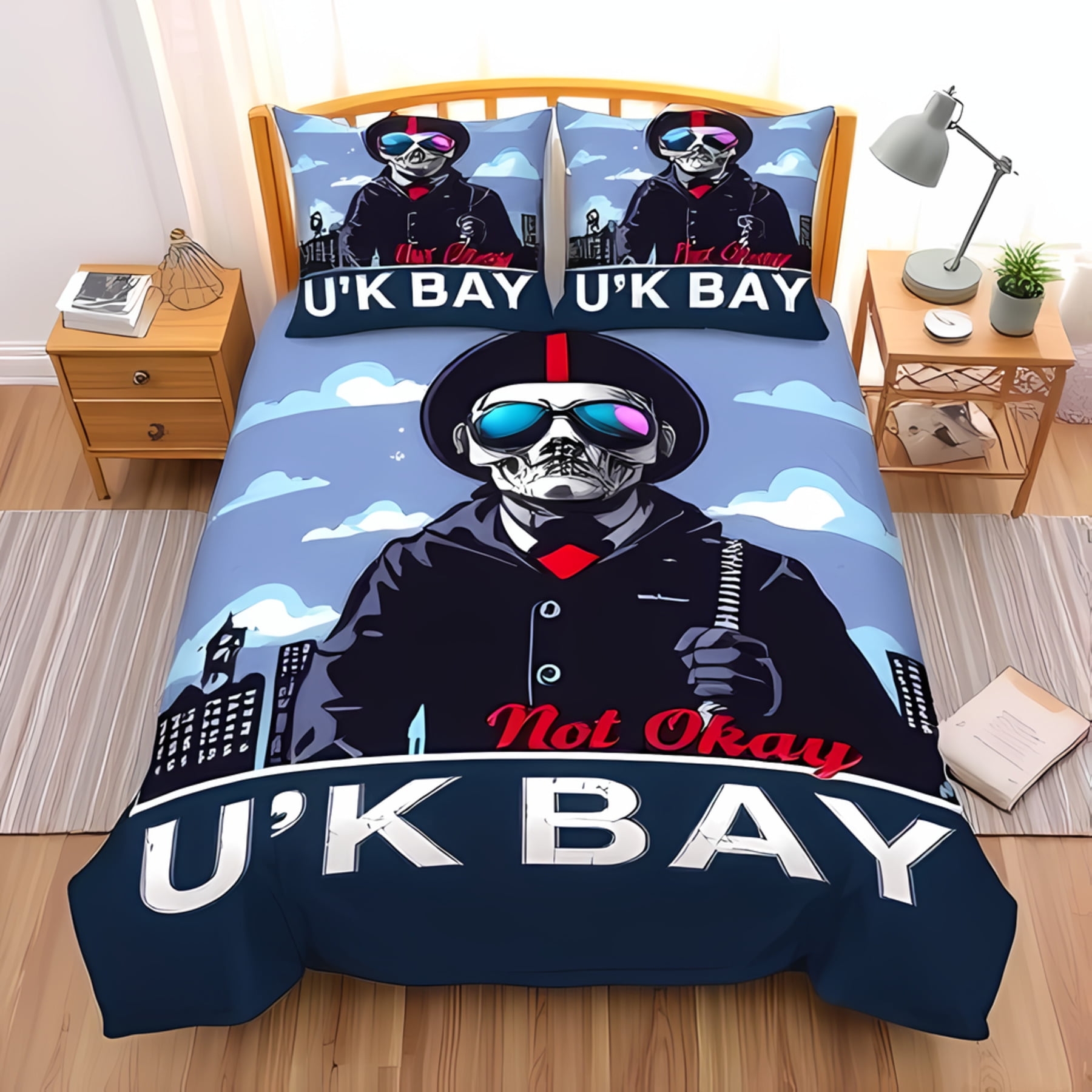 3-Piece Duvet Cover Set with Whimsical Character Design Oversized ...