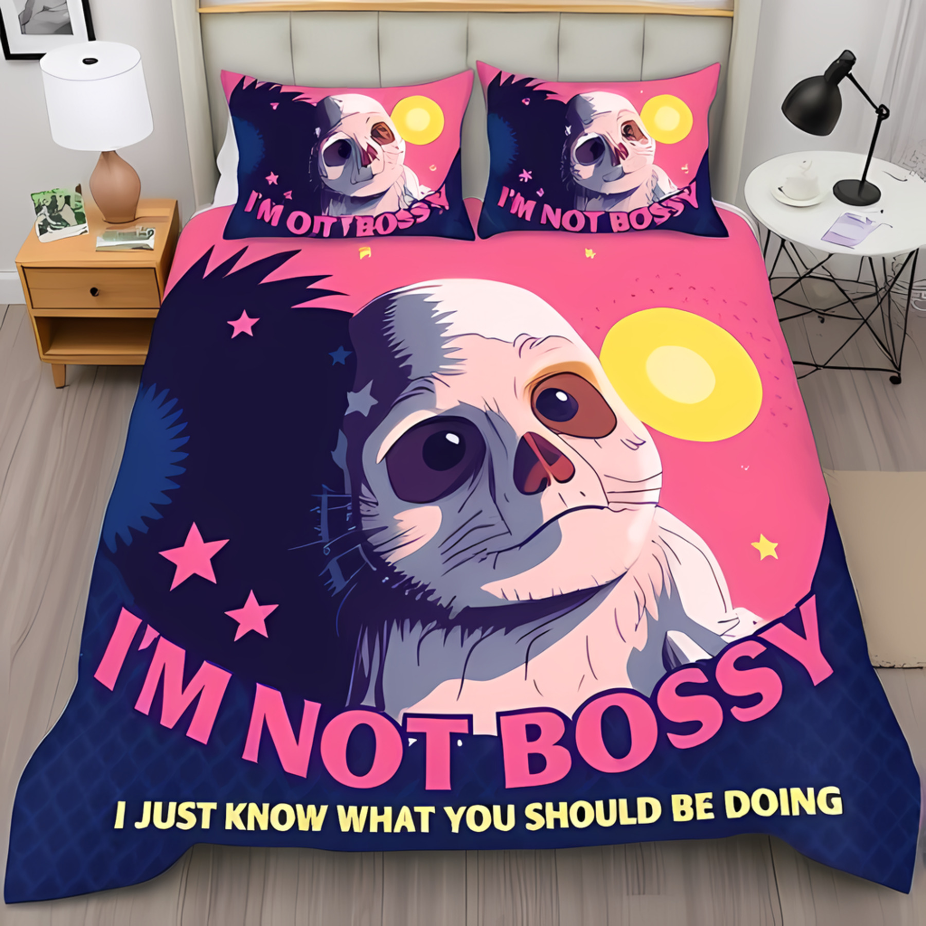 3-Piece Duvet Cover Set with Whimsical Character & Playful Colors ...