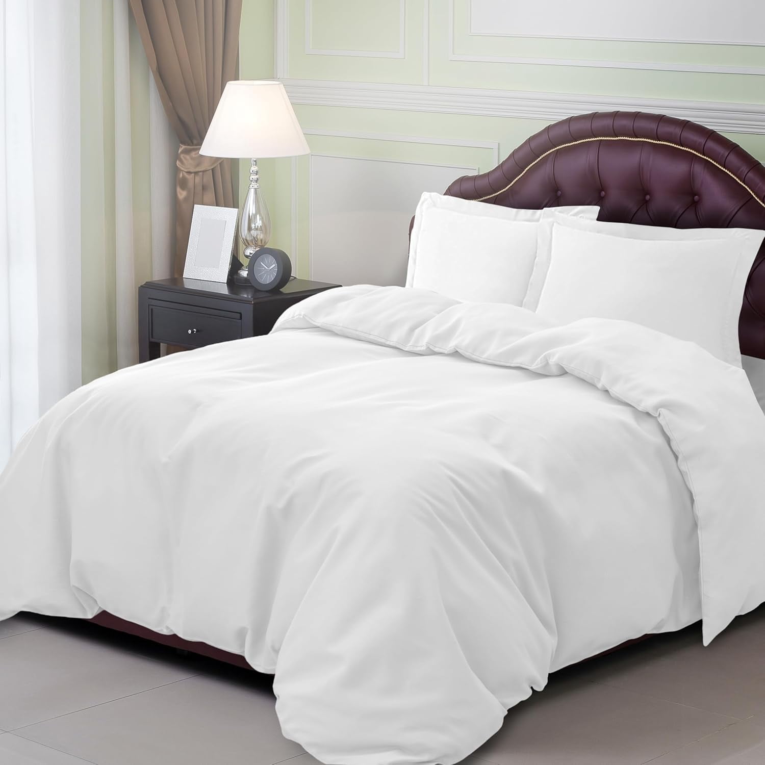 3 Piece Duvet Cover and Sham Set - Premium 1500 Brushed Microfiber ...