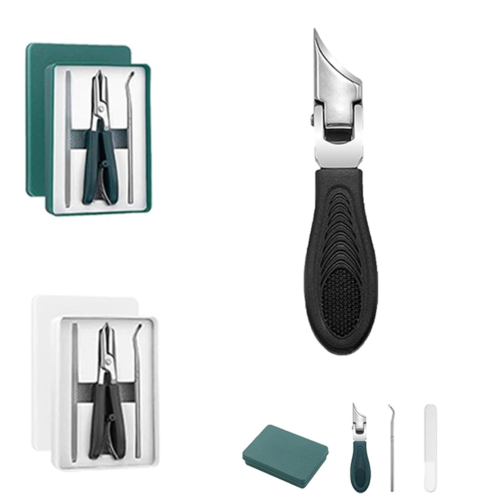 3-Piece Eagle Beak Nail Clipper Set, Long Handle Eagle Beak Beveled ...