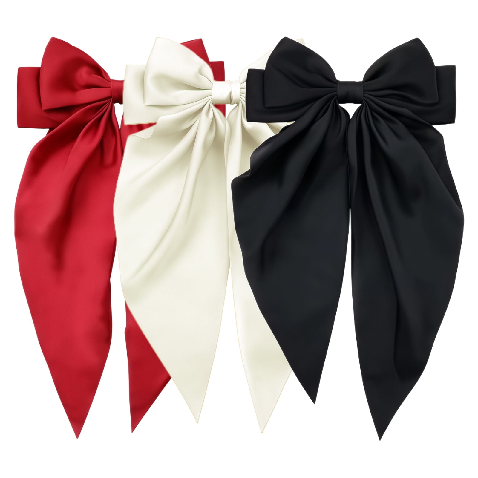 3 Piece Elegant Bowknot Hair Clip Headdress For Women Stylish Big ...