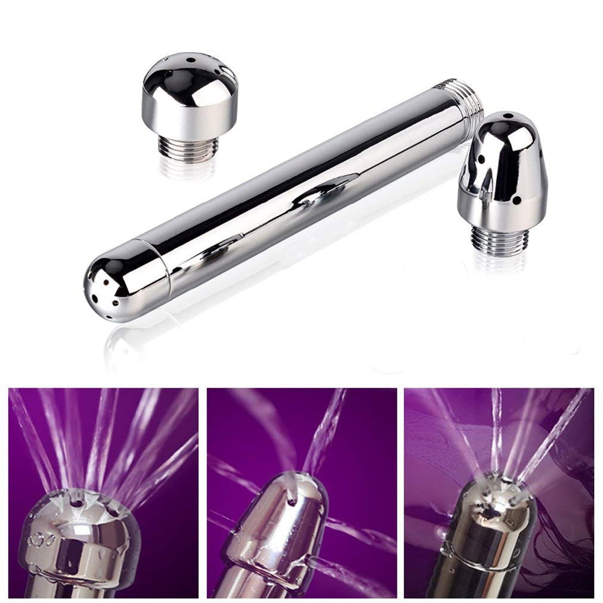 3-Piece Enema Shower Kit Aluminum Adult Enema Flushing Kit Nozzle Shower Colon Flush Cleaner ...