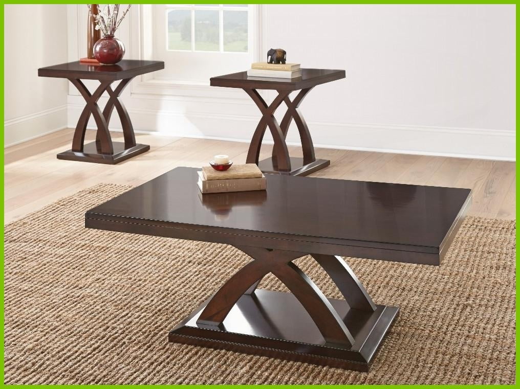 3-Piece Espresso Cherry Coffee Table Set by Jocelyn - Hardwood & Mango ...