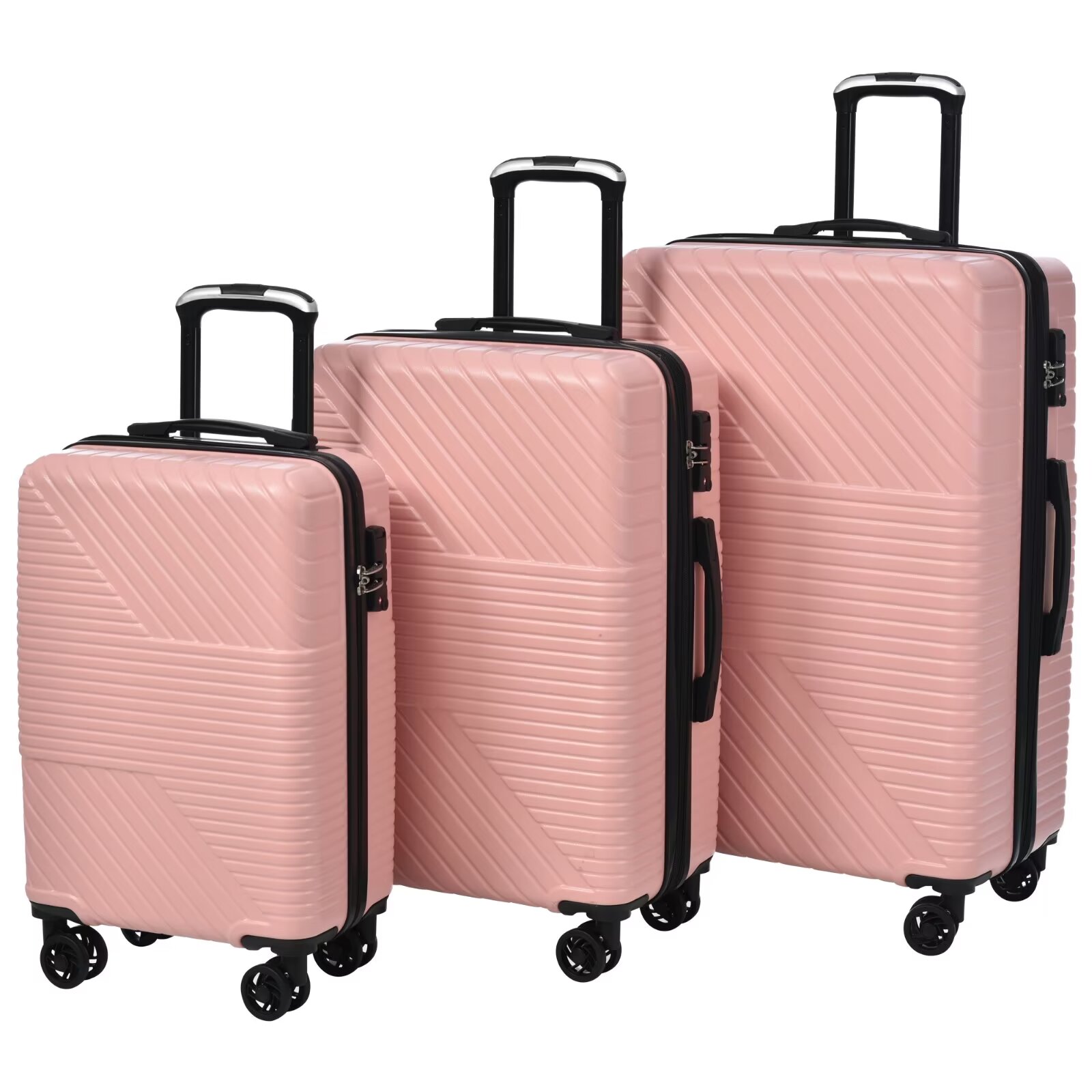 3 Piece Expandable Hardshell Luggage Sets, 20/24/28inch Lightweight ...