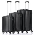 3-Piece Expandable Luggage Set, Large Capacity Travel Suitcase, Durable ...