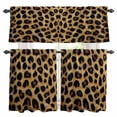 3 Piece Fashion Sexy Animal Kitchen Curtain Valance and Tiers Set Retro ...