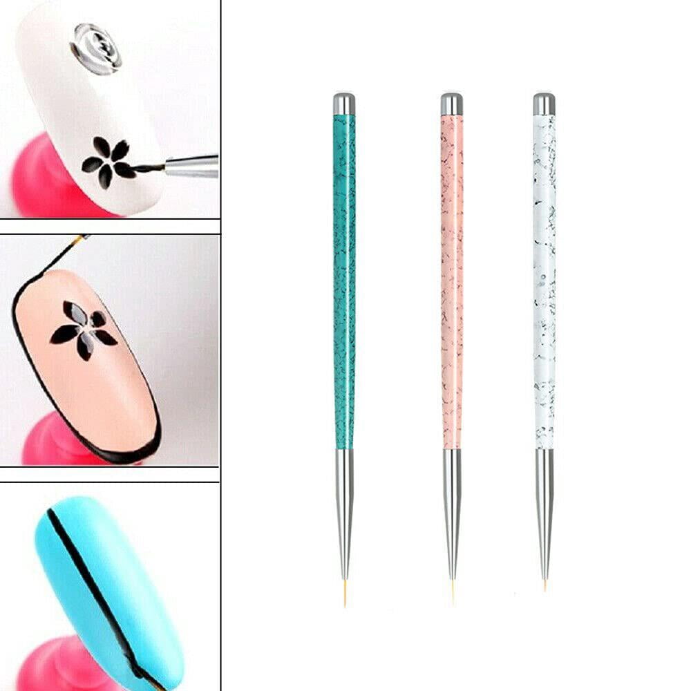 3 Piece Fine Tip Nail Art Pen Set for Detailed Designs Professional ...