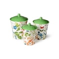 3-Piece Floral Butterfly Canister Set for Kitchen Storage - Airtight ...