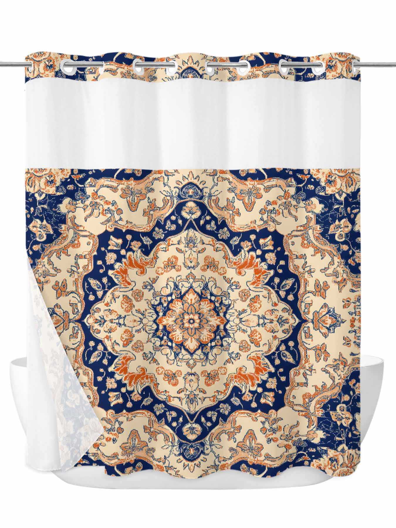 3 Piece Flowers Vintage Kitchen Curtain Valance and Tiers Set Branches ...