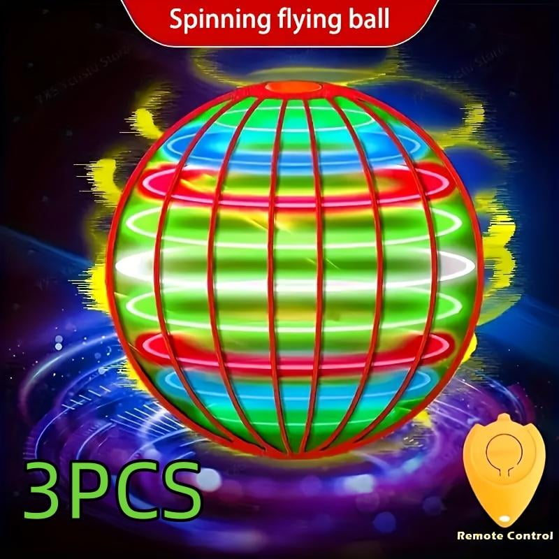 3-Piece Flying orb led Ball Launcher Set – Hand-Controlled Spinning UFO ...