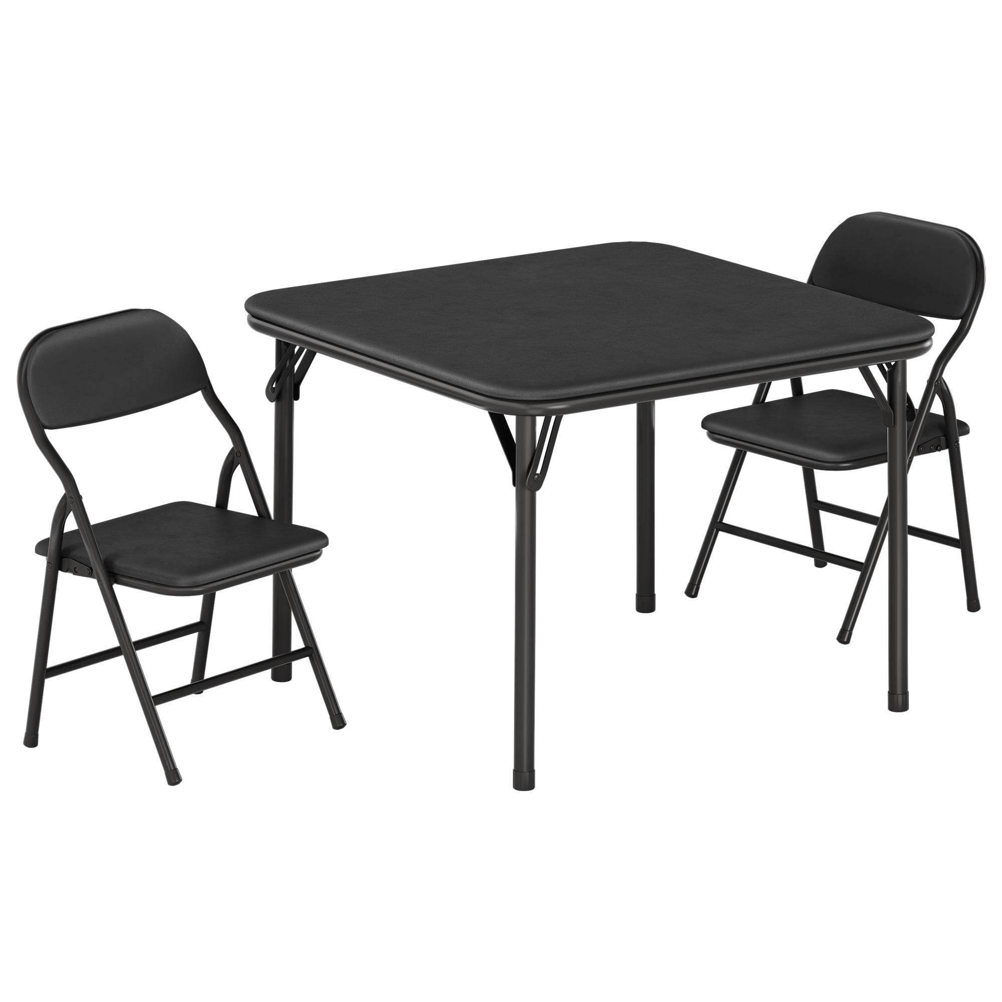 3-Piece Folding Card Table and Chairs Set, Portable Event Table and ...