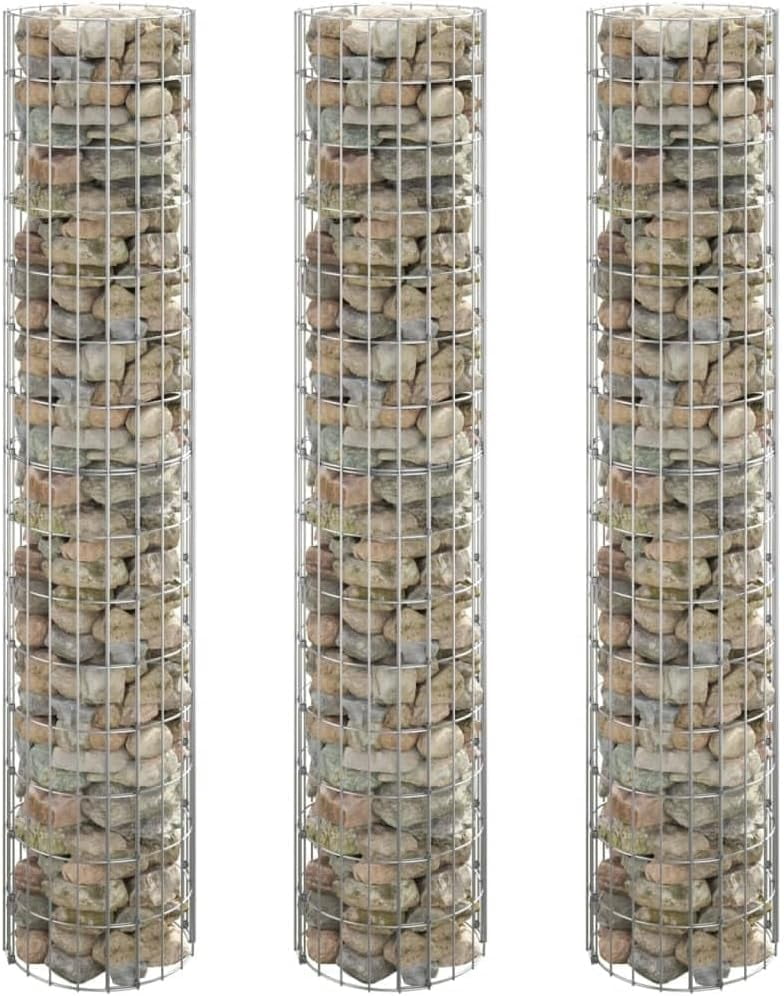 3 Piece Gabion Baskets Set Galvanized Wire, Gabion Raised Bed, Gabion ...