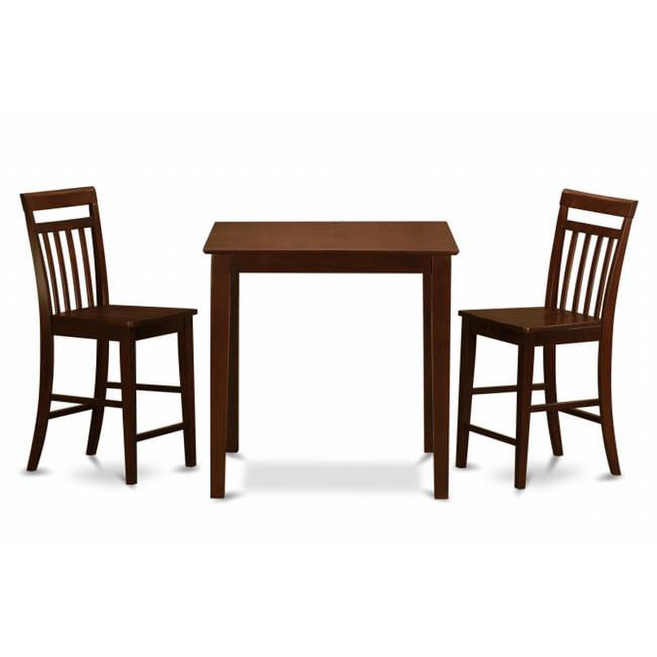 3 Piece Gathering Table Set-Counter Height Table and 2 Kitchen Chairs ...