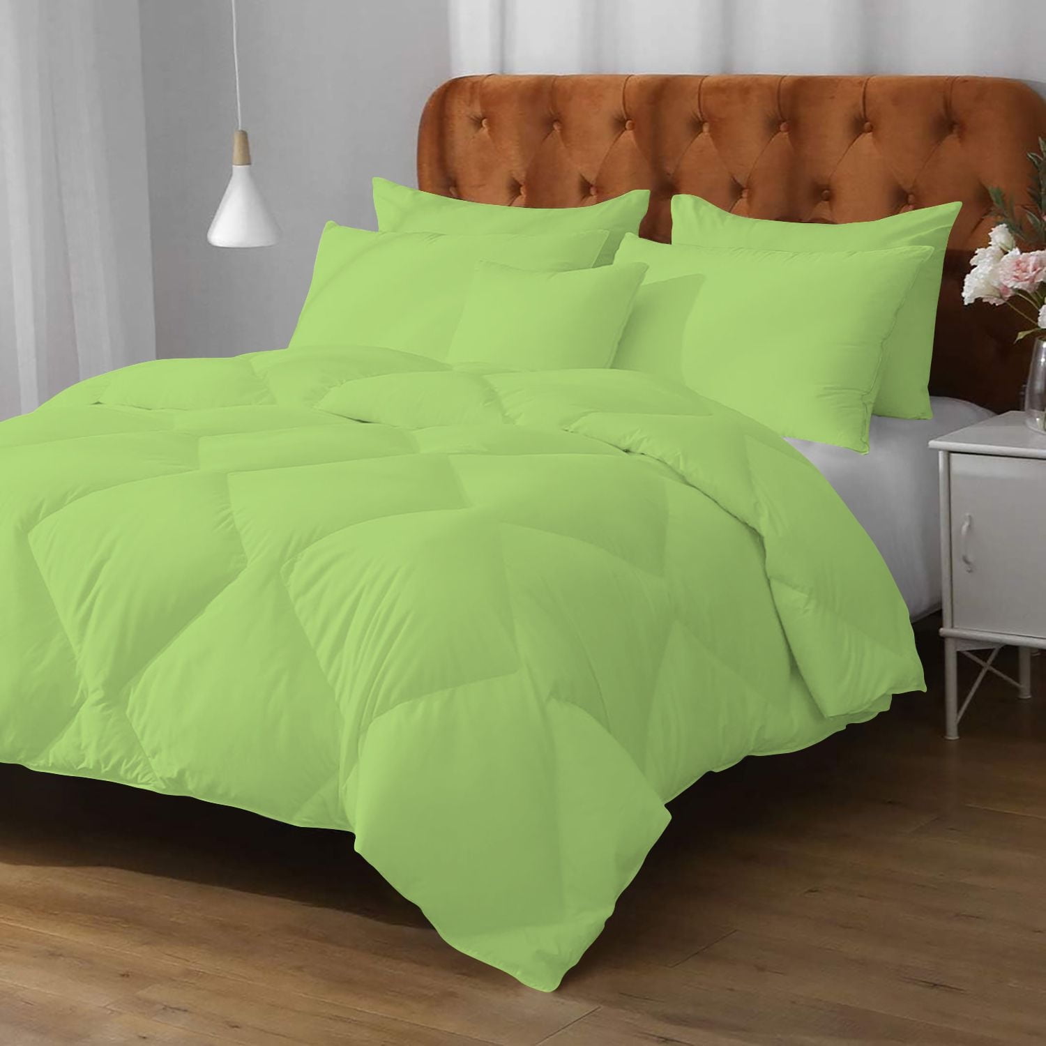 3 Piece Geometric Grid Design Comforter Set, 800 TC, 100% Egyptian ...