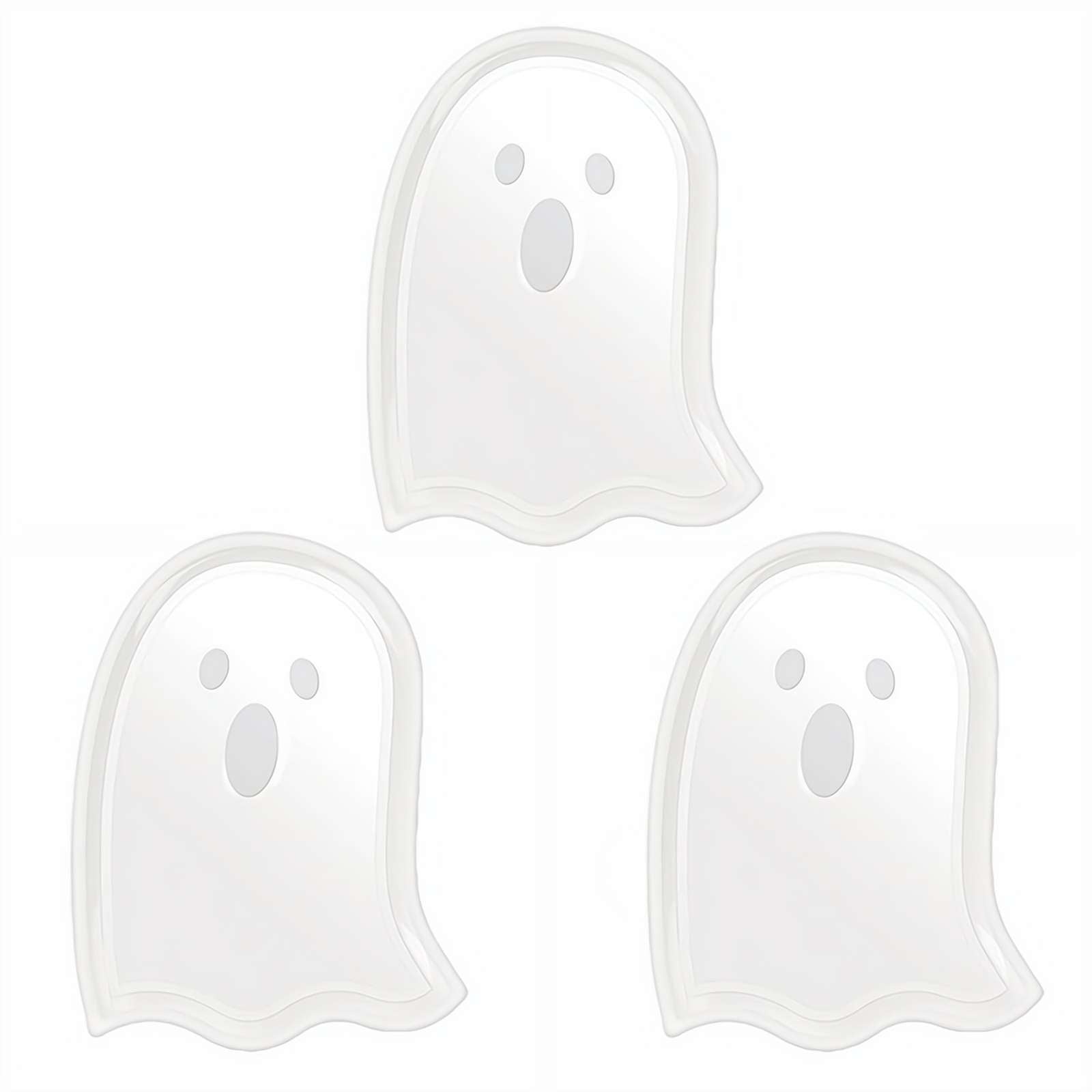 3-Piece Halloween Serving Trays Set, Plastic Pumpkin Ghost Bat Platters ...