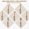 3-Piece Handcrafted Metal Floor Vase Set, Gold & White Textured Tall ...