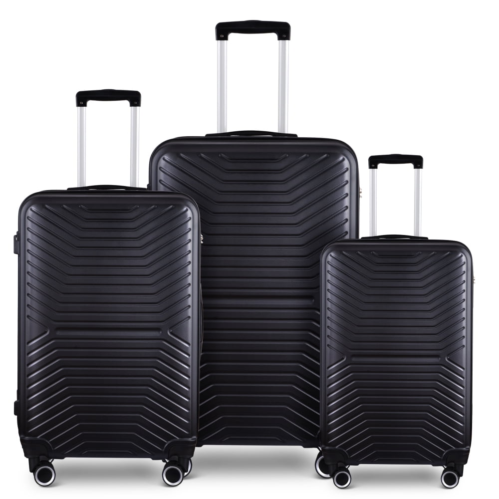 3 Piece Hardshell Luggage Set, 20/24/28 inch Expandable Hardside ...
