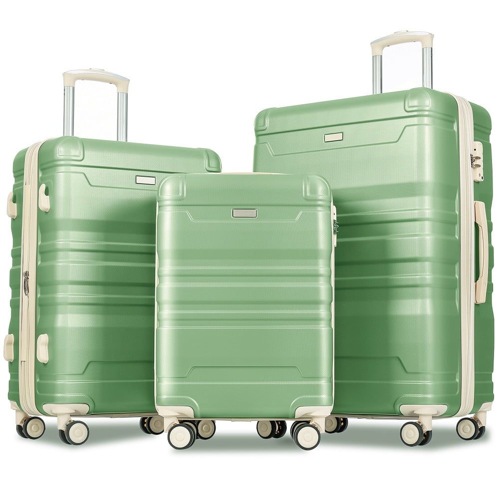 3 Piece Hardshell Luggage Set, Expandable Suitcase Sets with Spinner ...