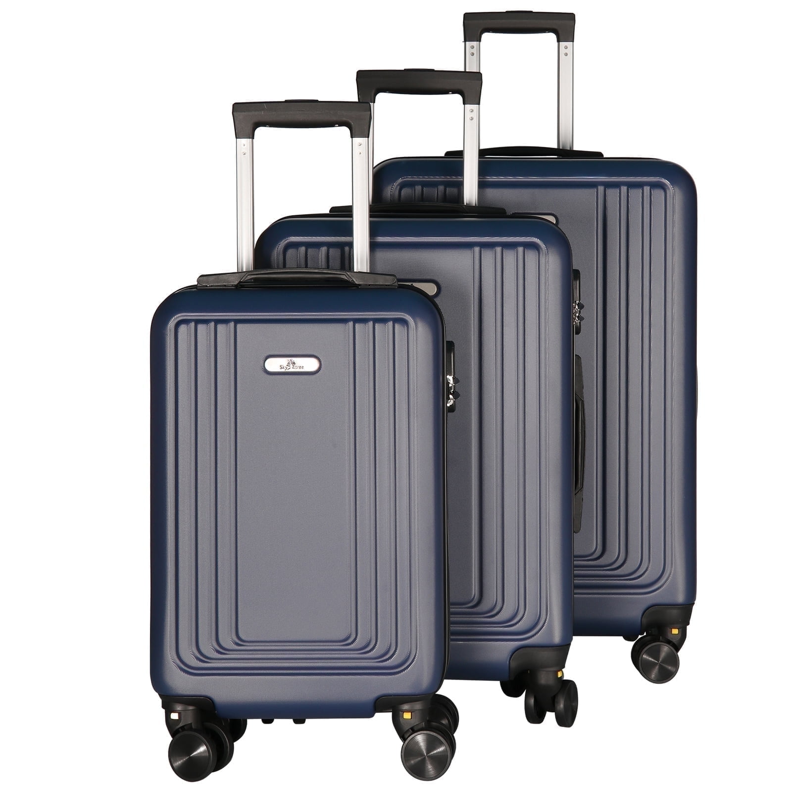 3-Piece Hardshell Luggage Set with Scratch-Resistant Surface, 360 ...