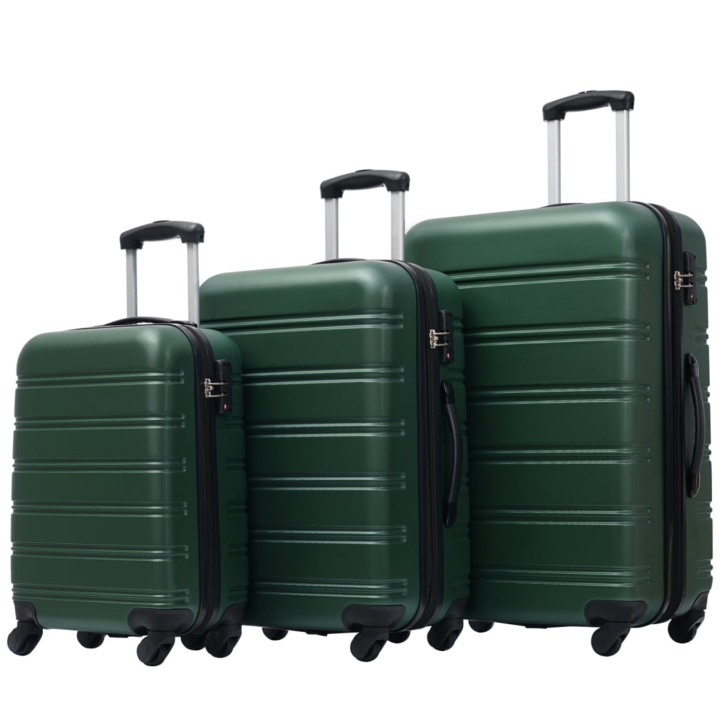 3 Piece Hardshell Luggage Set with Secure Lock, Expandable Travel ...