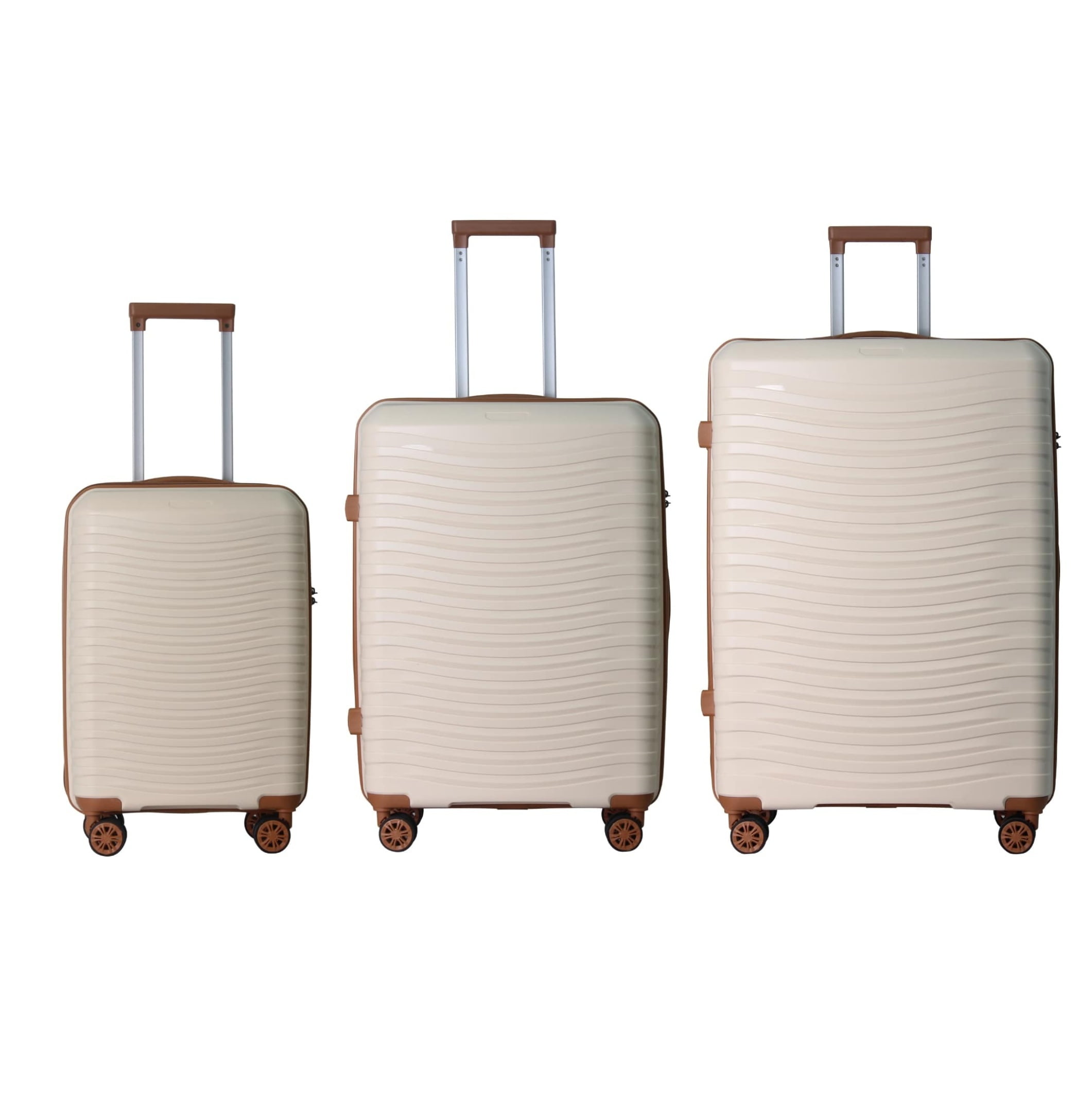3-Piece Hardside Luggage Set with Spinner Wheels - 20 24 28 Inch ...