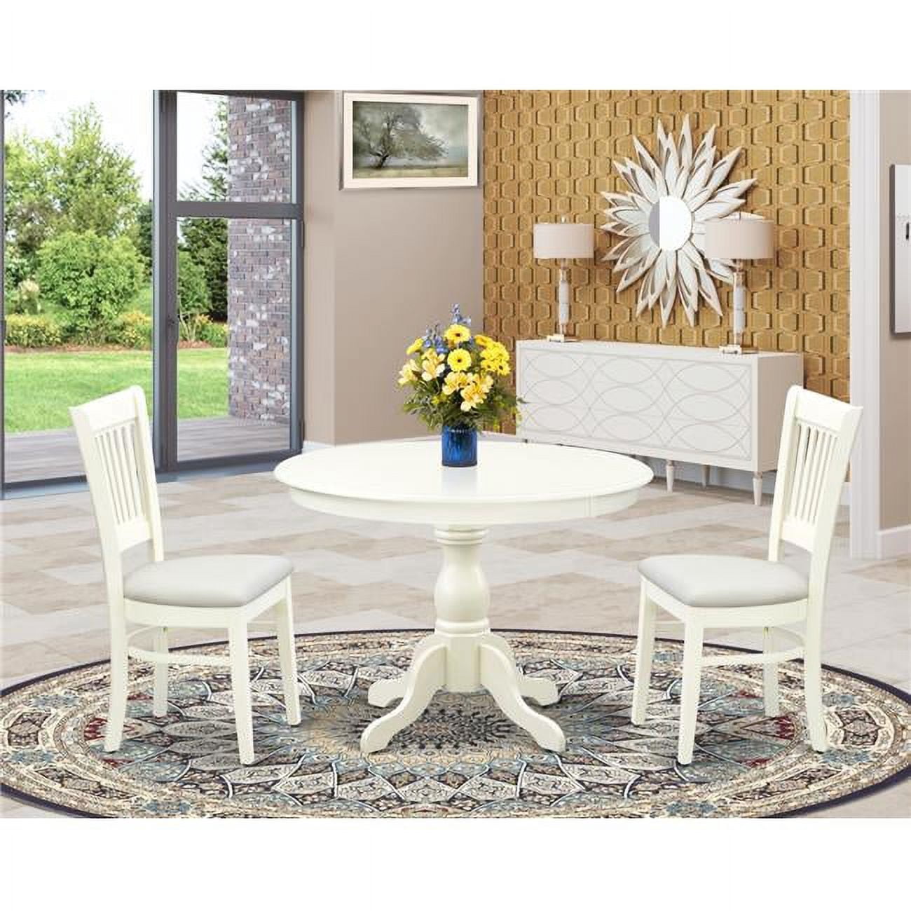 3 Piece Hartland Dinette Room Set - Linen White - Walmart.com