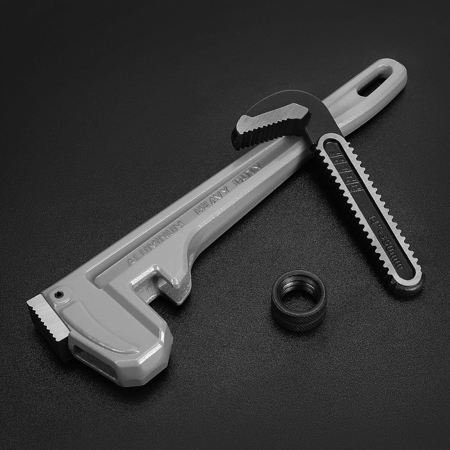 3-Piece Heavy Duty Aluminum Straight Pipe Wrench Set, 10", 14", 18 ...