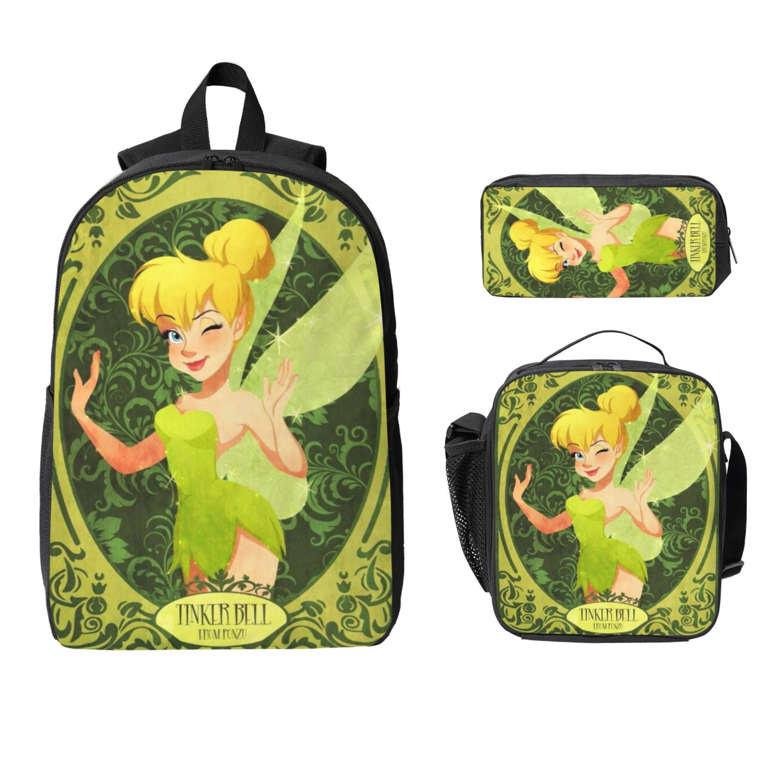 3 Piece High Capacity Bookbag Peter Cartoon Pan Backpack Set Travel ...