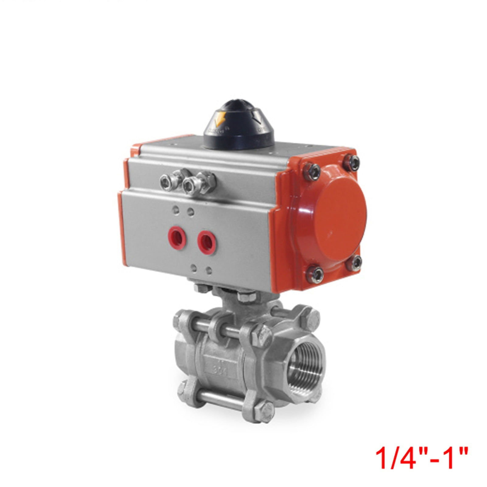 3 Piece High Platform Pneumatic Ball Valve Stainless Steel 304 Q611F ...