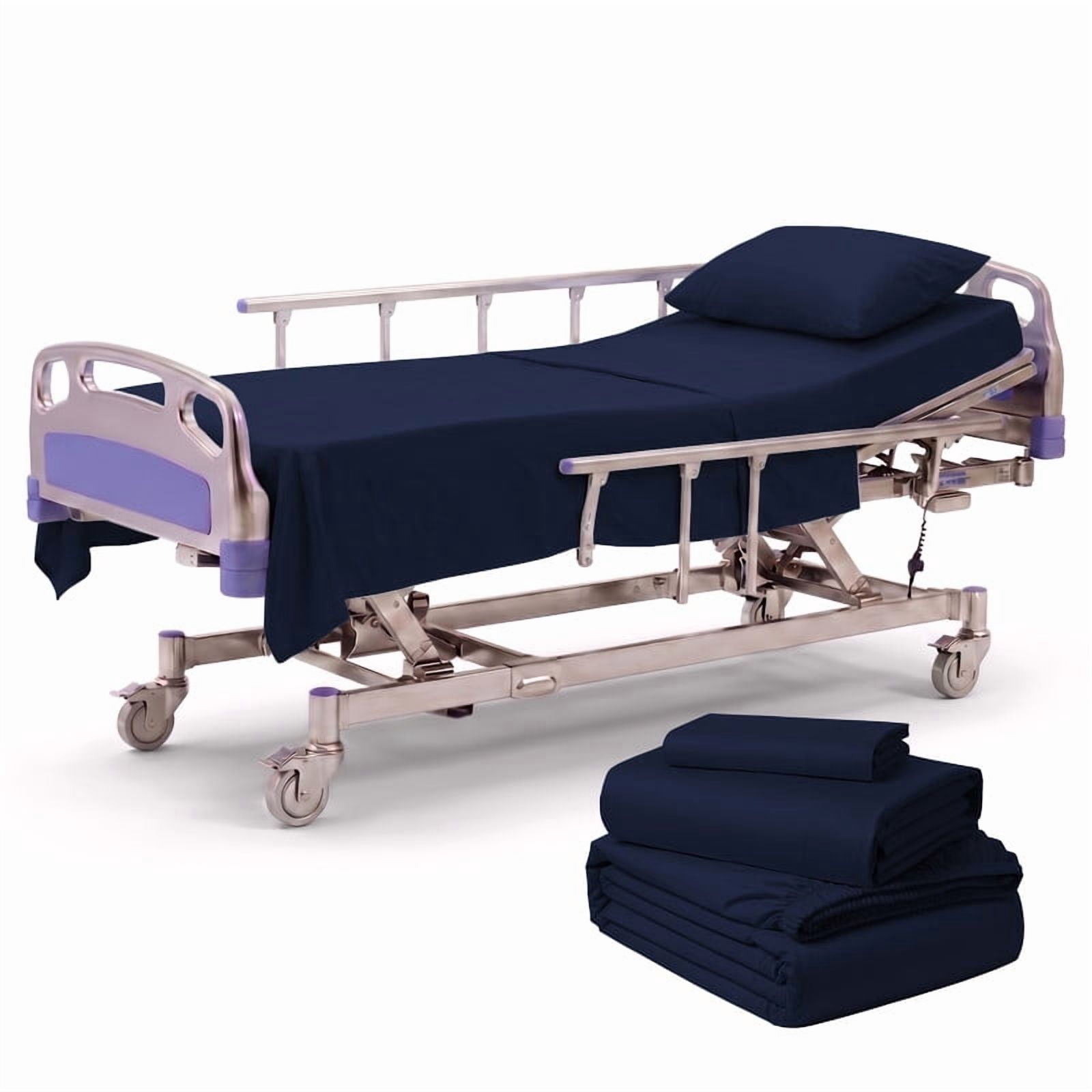 3-Piece Hospital Bed Sheet Set – 100% Egyptian Cotton, 300 Thread Count ...