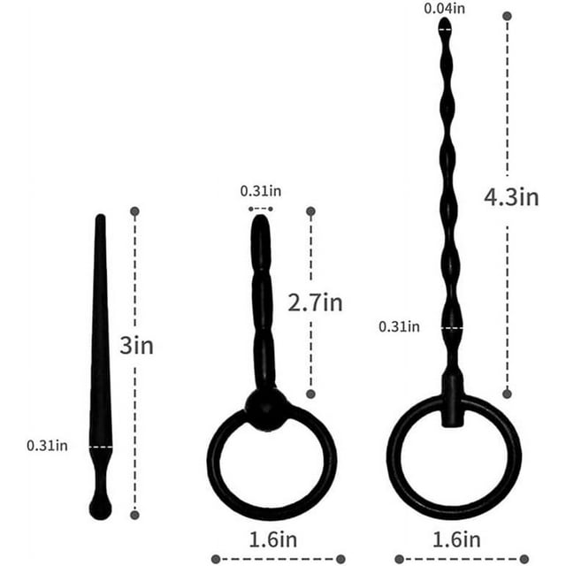 3-Piece Impressive Silicone Male Urethral Plug Kit - Walmart.com