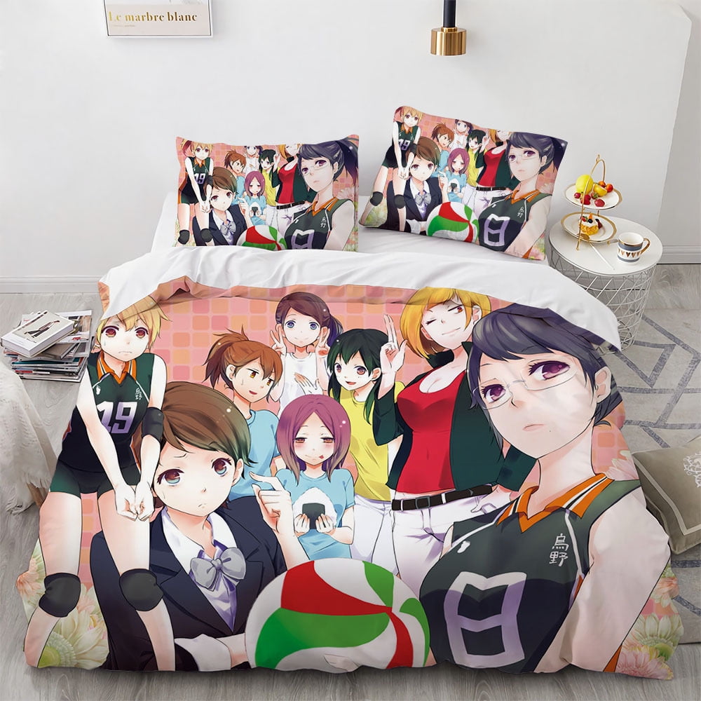 3-Piece King Bedding Duvet Cover Sets Haikyuu for Fans Kids Children ...