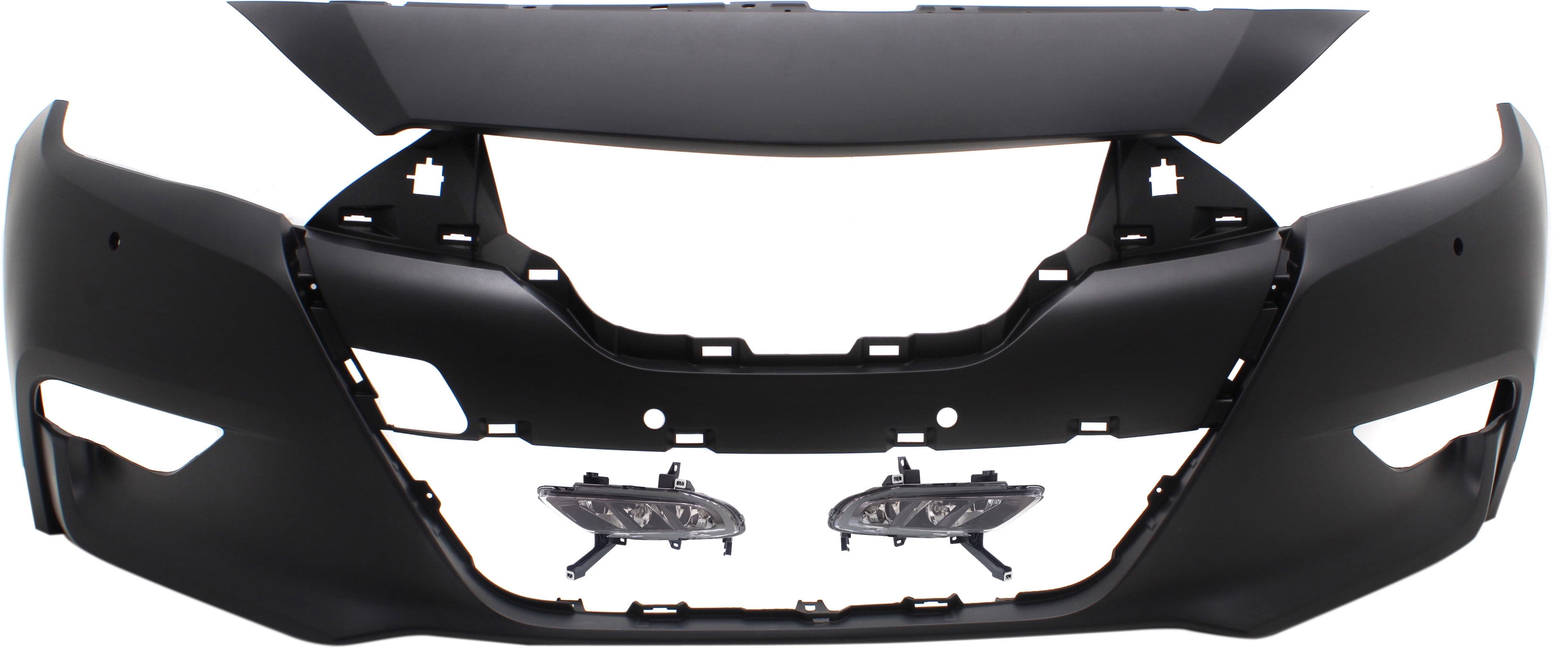 3-Piece Kit Front Primed Bumper Cover includes Fog Lights Replacement ...