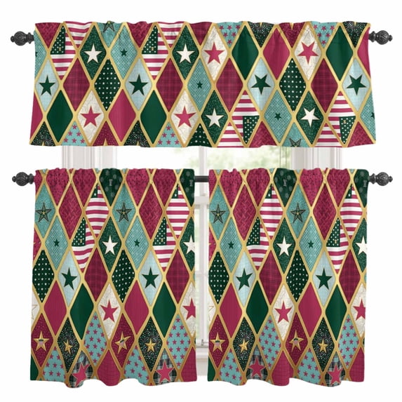 3 Piece Kitchen Curtains and Valances Set 250 Anniversary Cafe Curtains ...